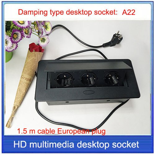 European standard plug Tabletop socket /hidden/ Da... – Grandado