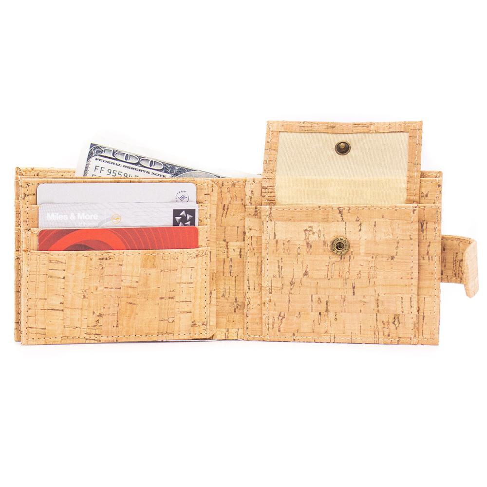 Natural rustic cork wallet for men BAG-610 – Grandado
