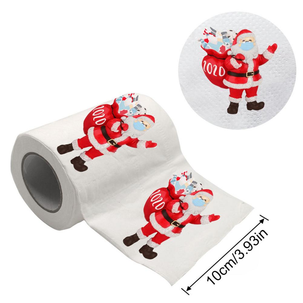 1 Roll Christmas Santa Claus Toilet Paper Funny Pr... – Grandado