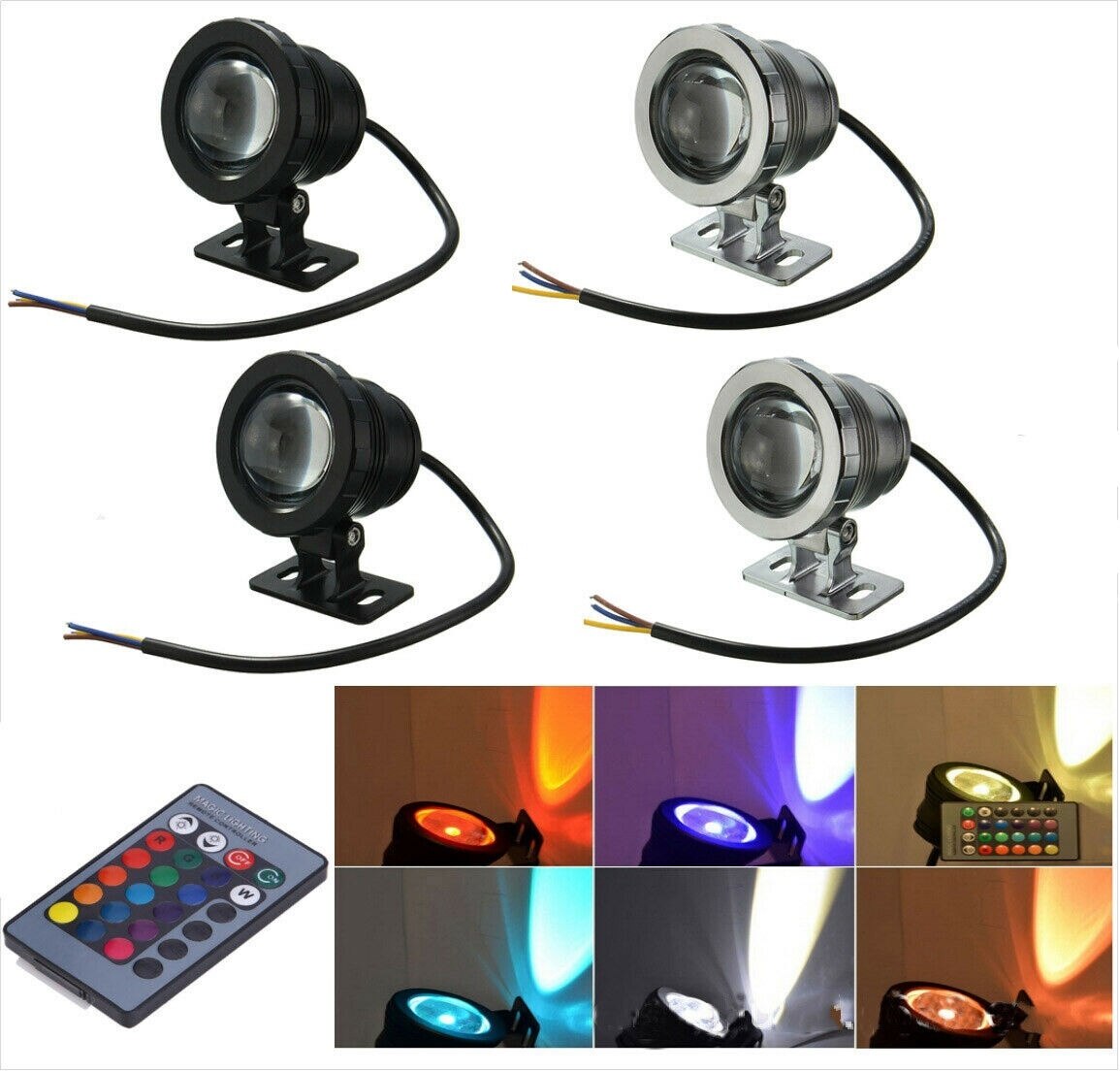 Waterproof RGB LED Flood Light Underwater Fountain... – Grandado