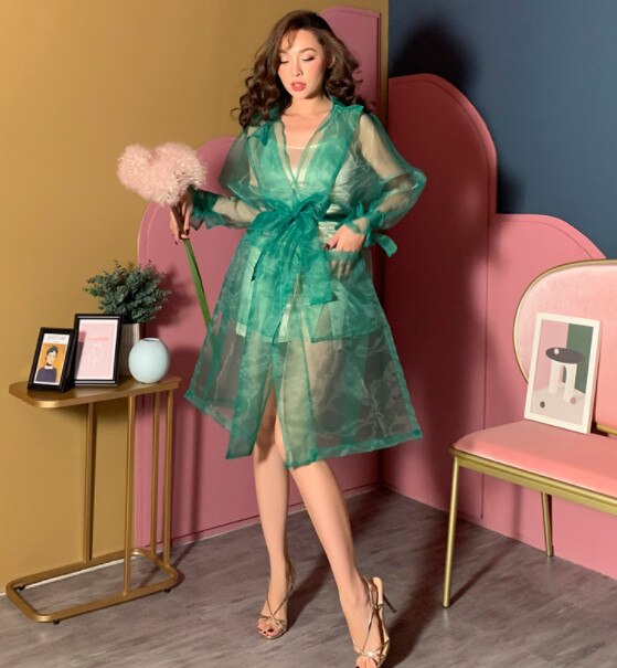 Summer Sunscreen Sunproof Long Sleeve Organza Long... – Grandado