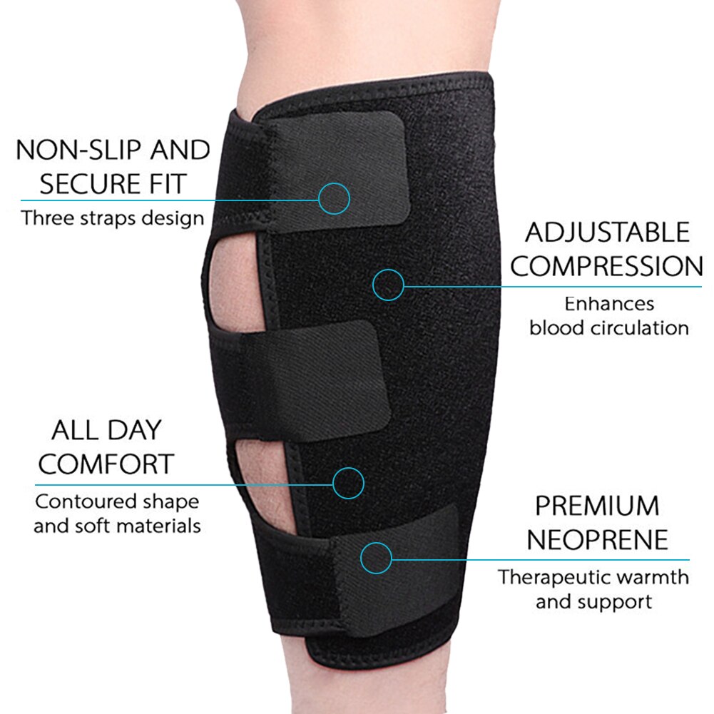 2 Pcs Calf Brace Compression Sleeves Pads Adjustab... – Vicedeal