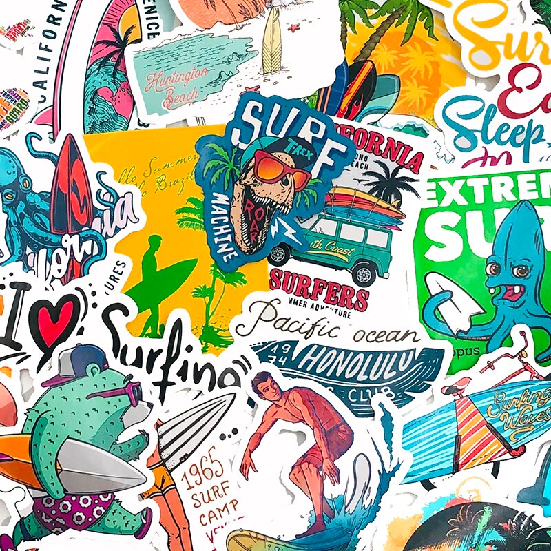 50Pcs Outdoor Sports Tropical Beach Surf Graffiti ... – Grandado