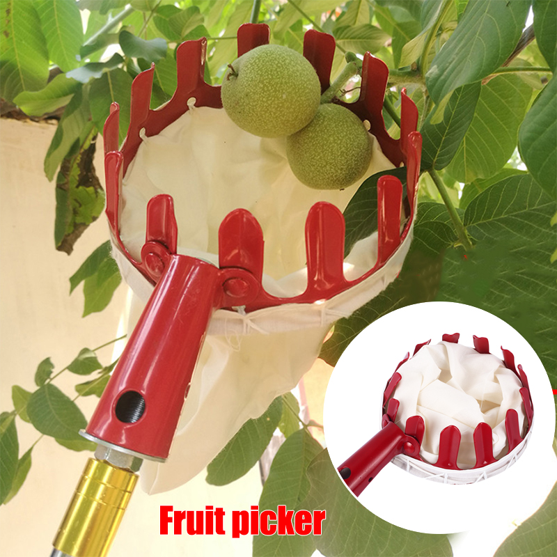 Metalen Draagbare Fruit Picker Hardware Rood Fruit... – Grandado