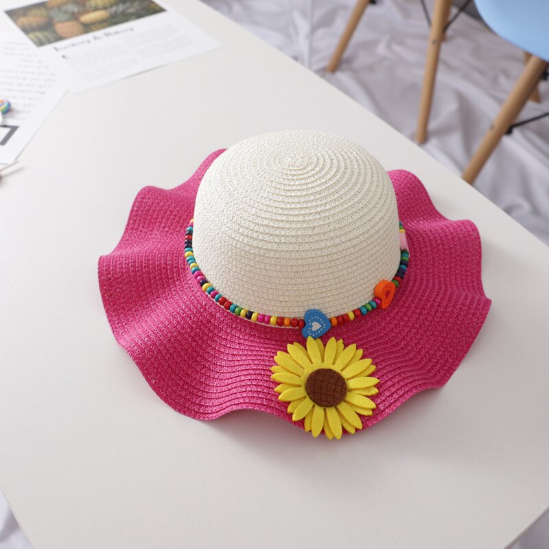 summer kids girl casual straw hat Child baby beach... – Grandado