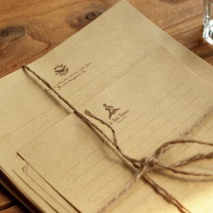 Letter Pad / Paper 10pcs/pack Retro Kraft Statione... – Grandado