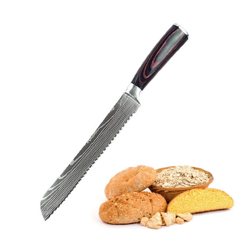 Serrated Bread Meat Slicing Knife Cake Pizza Bread... – Vicedeal