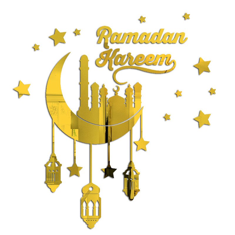 Eid Mubarak Wall Stickers Acrylic Mirror Decal Mus... – Vicedeal