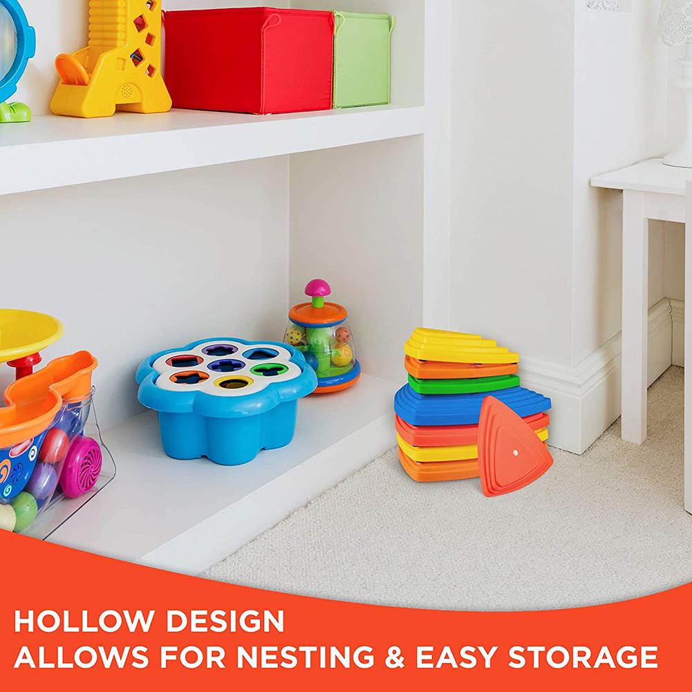 Balance Stepping Stones 9 Pieces Rainbow Crossing ... – Grandado