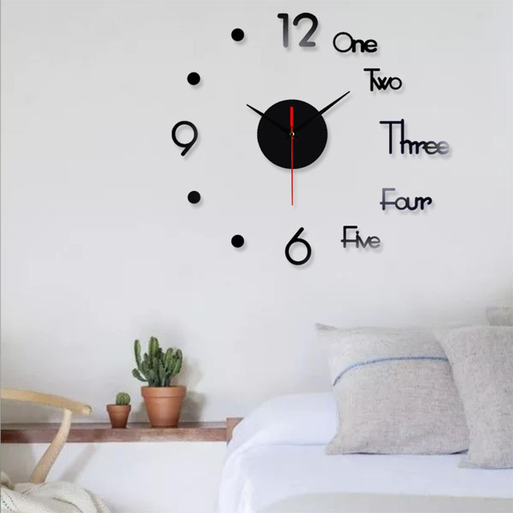 3 Color Modern Cool Mirror Wall Clock Wall Clock S... – Grandado