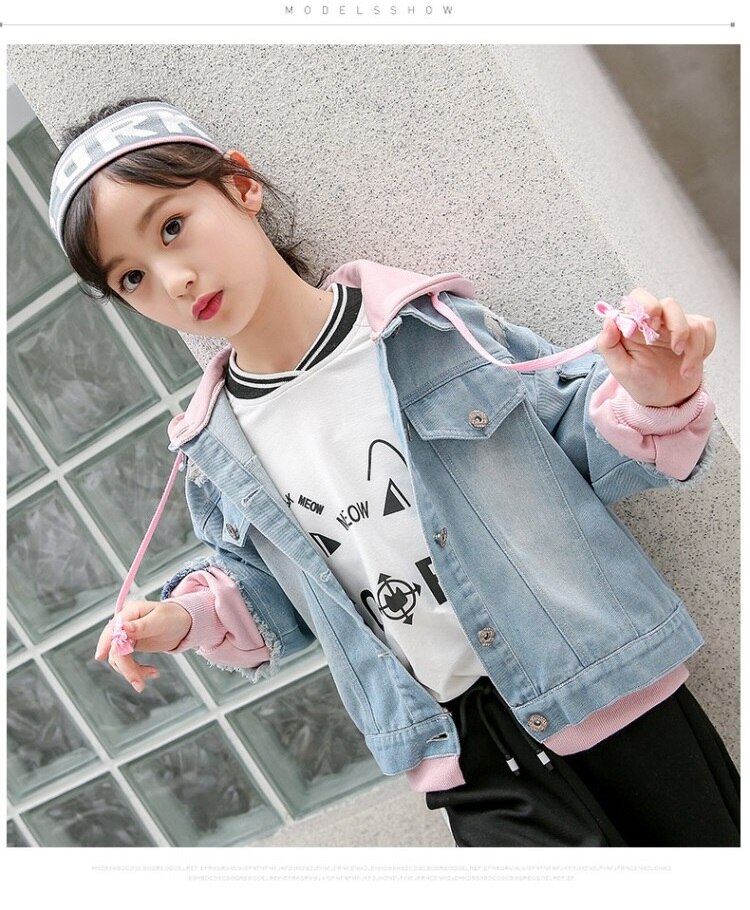 Girls Windbreaker Hooded Jacket For Child Clothing... – Grandado
