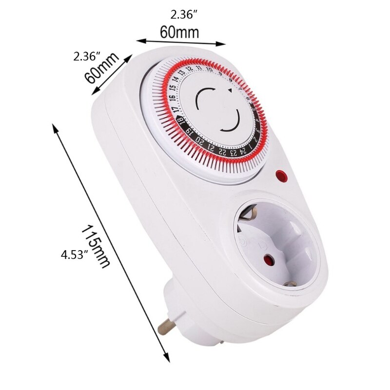 24 Hour Cyclic Timer Switch Mechanical Grounded Pr... – Grandado
