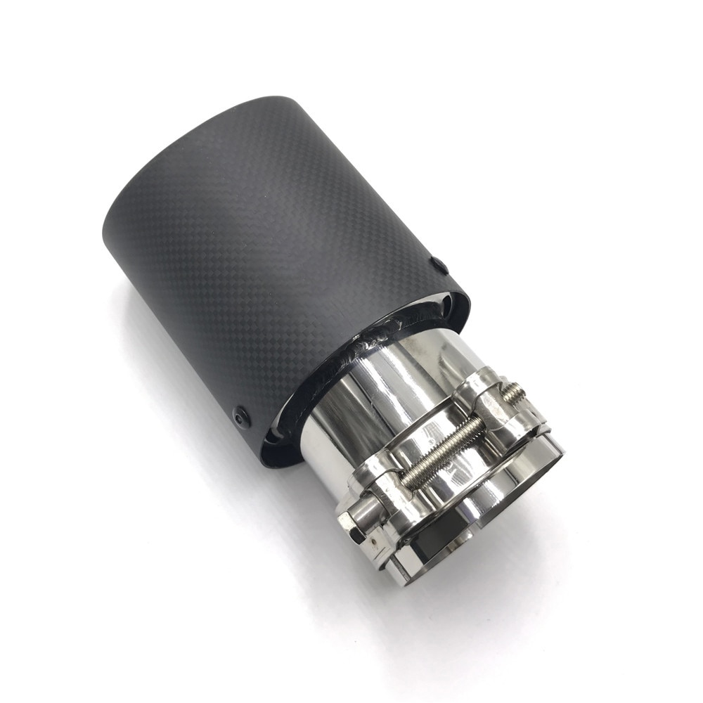 1PCS Inlet (63mm) Outlet (89mm) Carbon Exhaust Tip... – Grandado