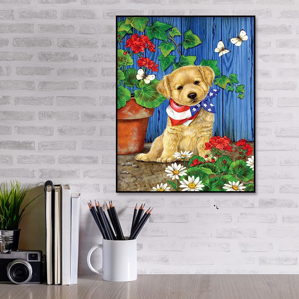 5D Cute Dog Painting Indoor Store Decoration Portr... – Grandado