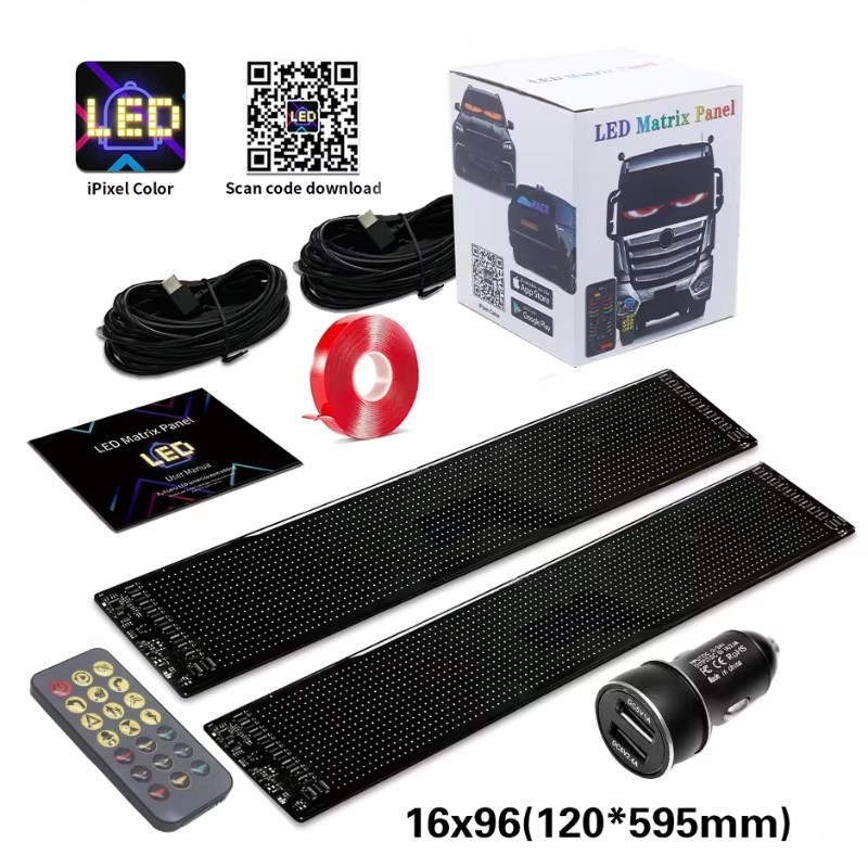 Led-ogen voor vrachtwagen Led Matrix Panel RGB LED... – Grandado