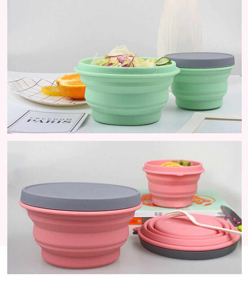 Newest Style Collapsible Silicone Bowl with Lid 50... – Vicedeal