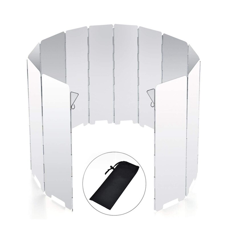 Camping Stove Windscreen 12 Plates Ultralight Folding Camp Stove ...