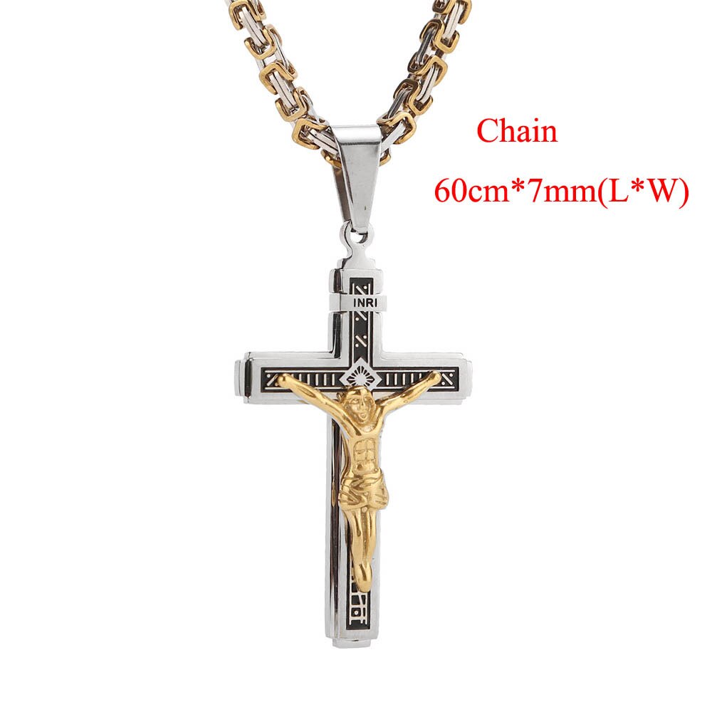 Piece Catholic Jesus Christ Cross Crucifix Stainle... – Grandado