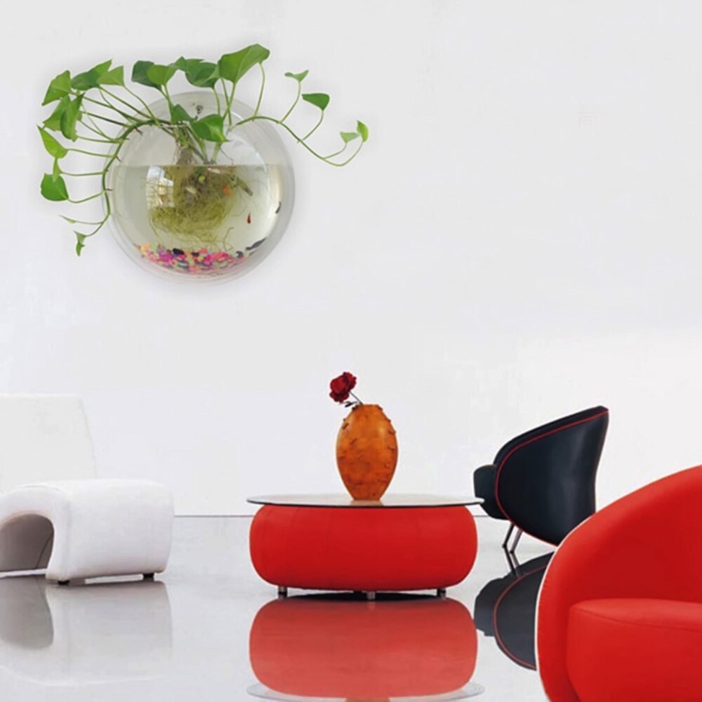 Behogar 15cm Diameter Mini Acrylic Round Fish Bowl... – Grandado