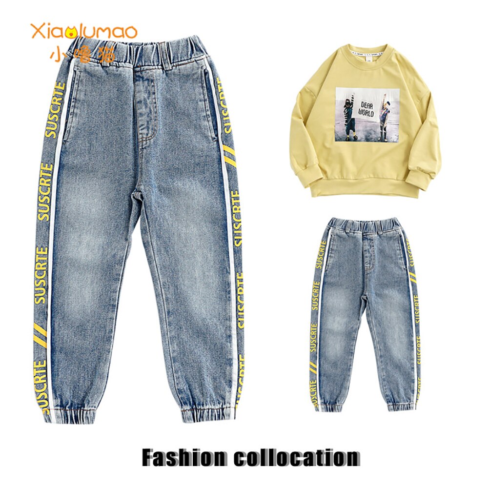 Streetwear Mode Jongens Jeans Losse Side Streep To... – Grandado