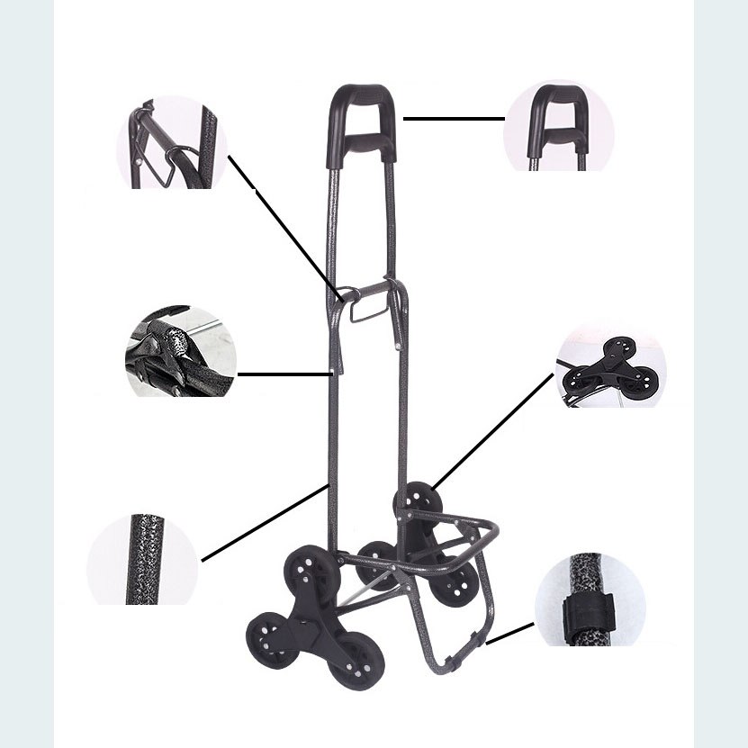 Outdoor Folding Shopping Trolley Dolly with Rollin... – Grandado