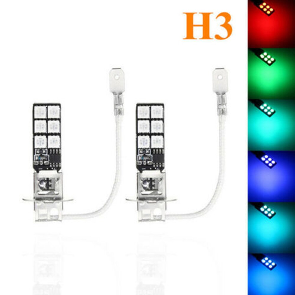 2pcs car fog lights H3 5050 RGB car lights fog lig... – Grandado