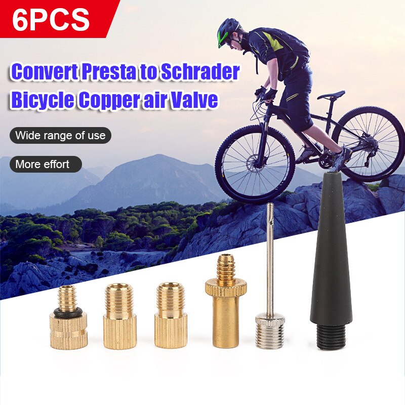 6Pcs Pomp Fiets Zet Presta Aan Schrader Koper Bike... – Vicedeal