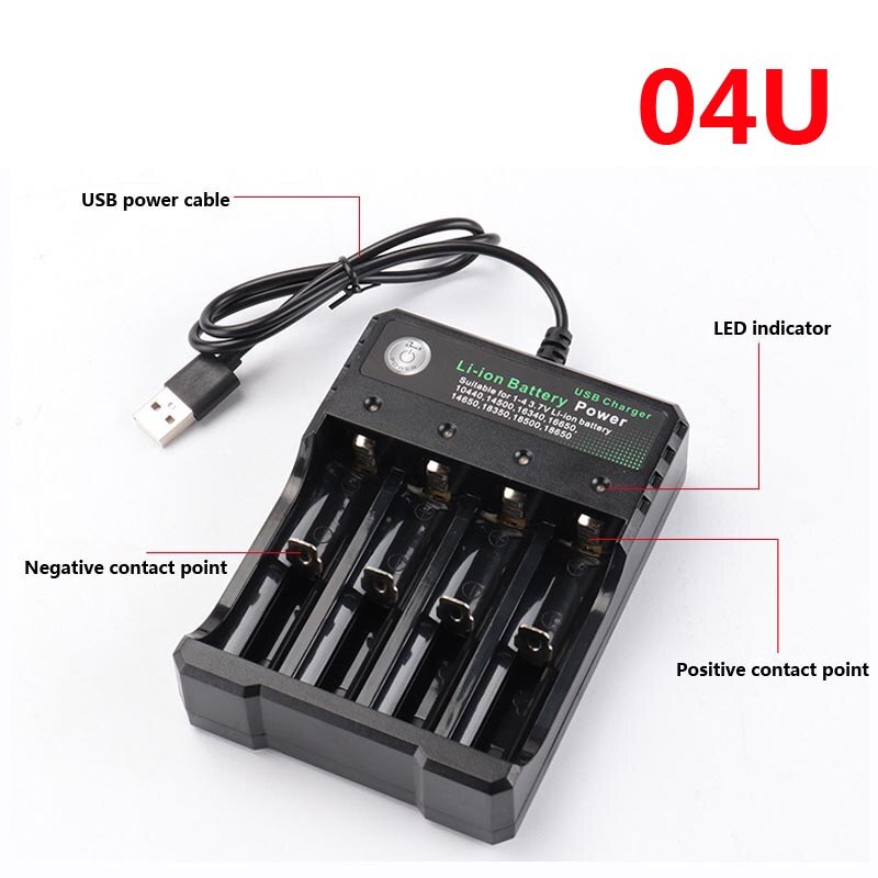 Battery Charger 18650 26650 21700 Li-Liion Batteri... – Vicedeal