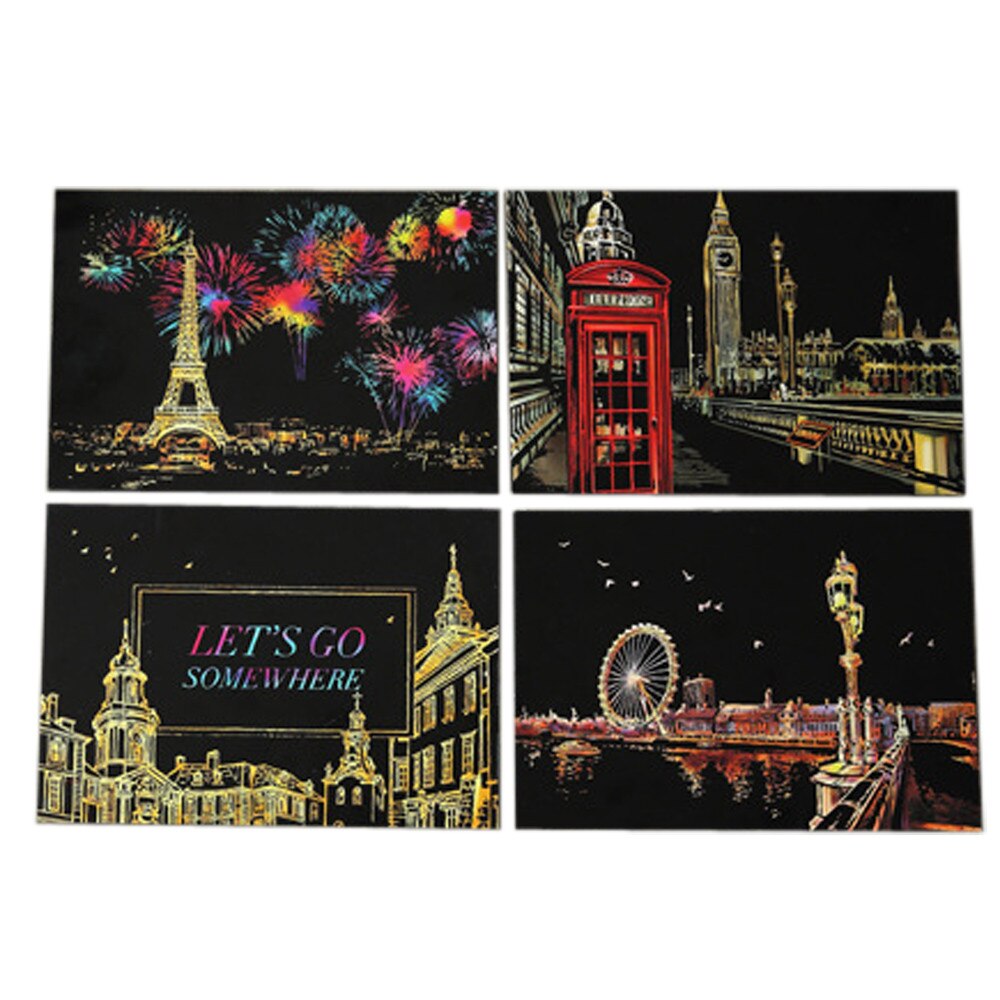 4pcs 20x14cm Drawing Board Drawing Toys Magic Scra... – Grandado