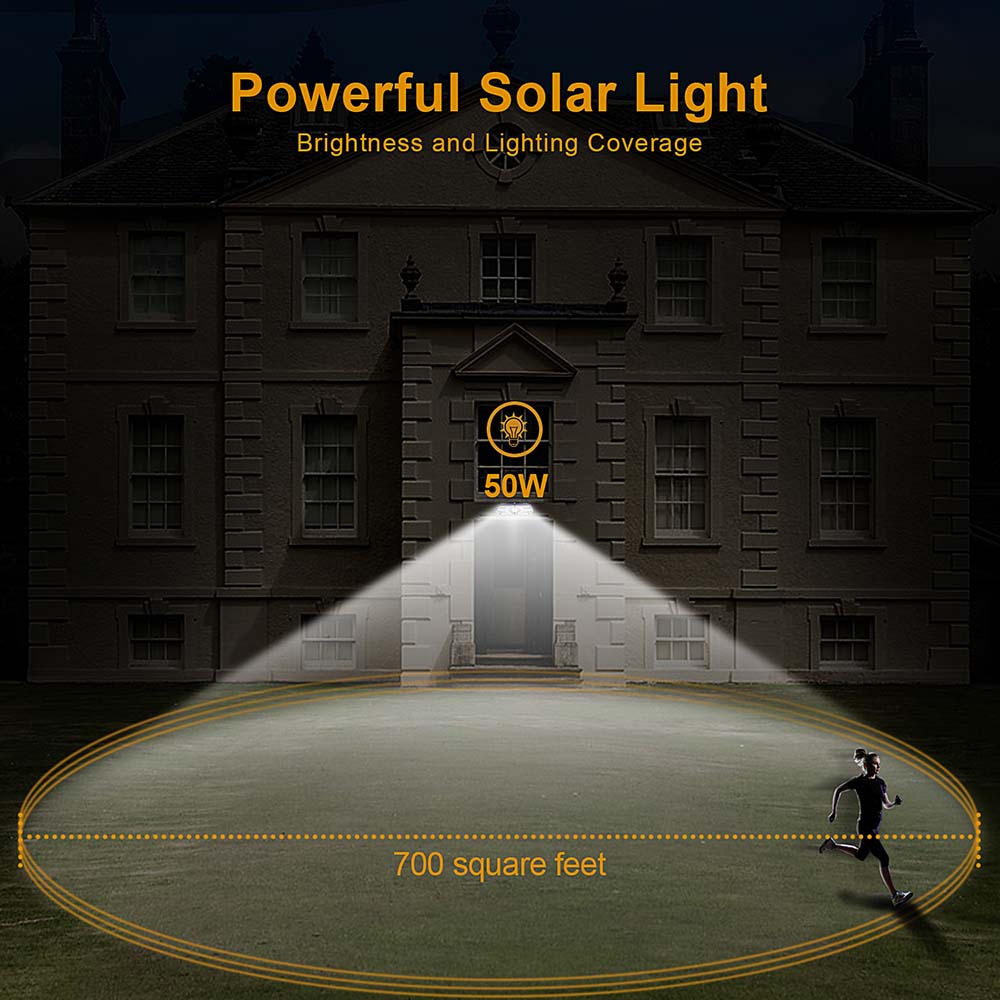 104 led udendørs solcelle væglampe vandtæt ip65 s... – Vicedeal