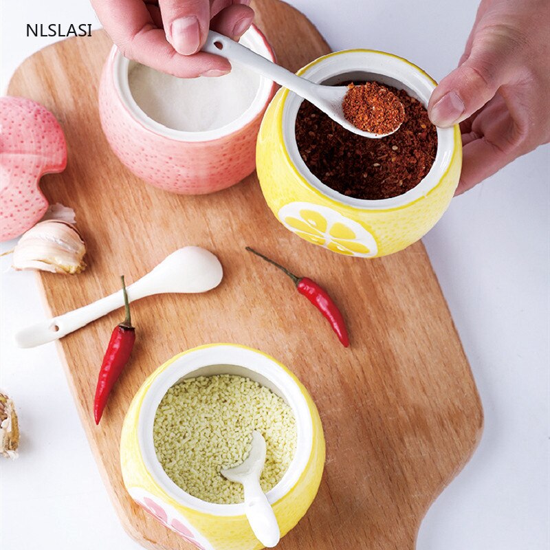 Creativity Fruit Ceramic Spice Jar Kitchen Restaur... – Grandado