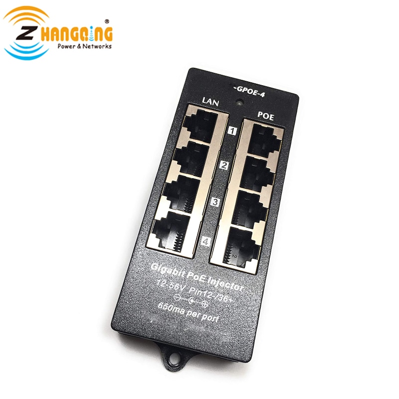 4 port gigabit Poe Injector for 802.3af Devices - ... – Vicedeal