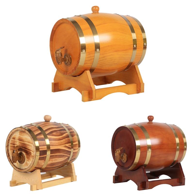 Oak Barrel, 1.5 L / 3 L Oak Storage Barrel Built-i... – Vicedeal