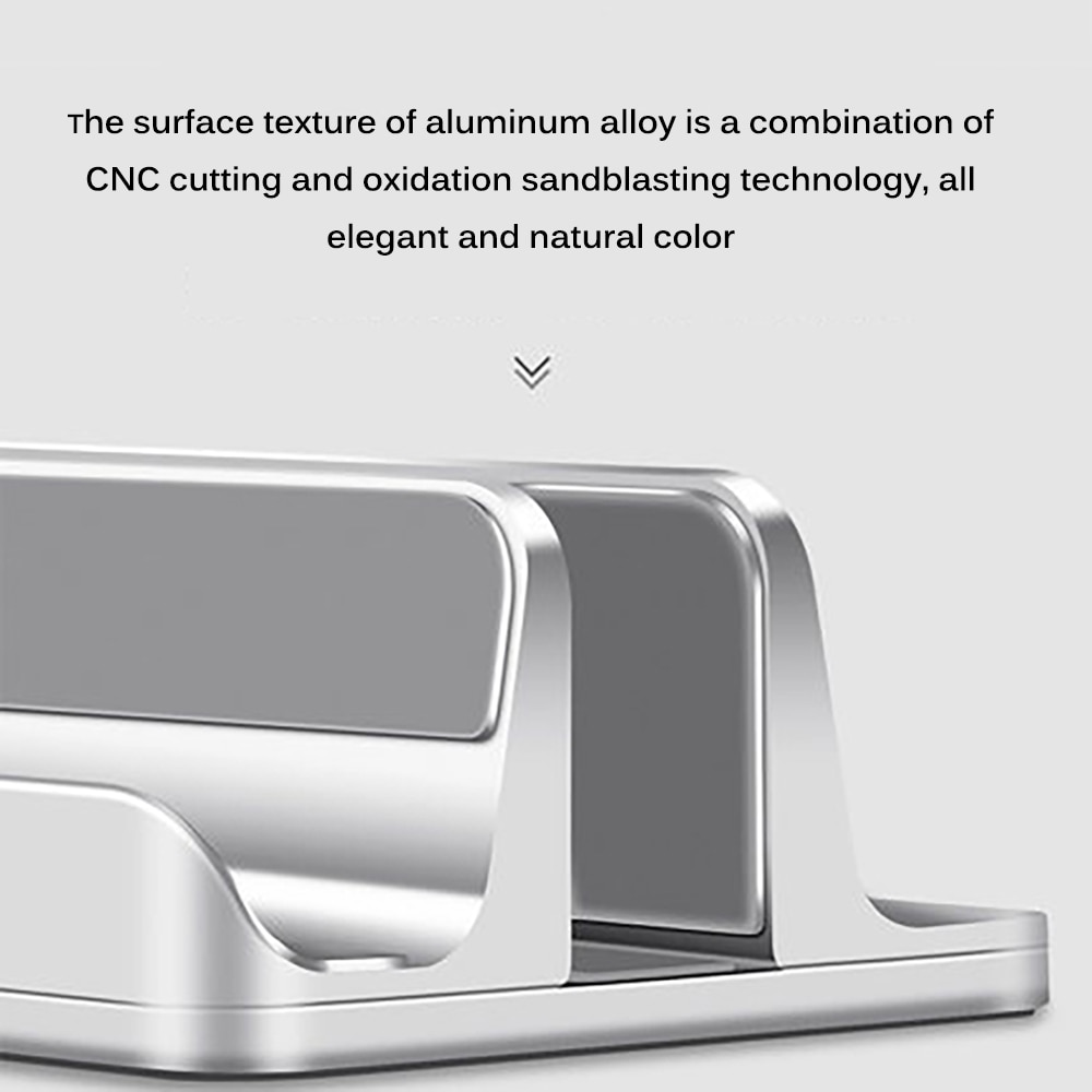 Double Vertical Laptop Stand Phone Holder Aluminum... – Grandado