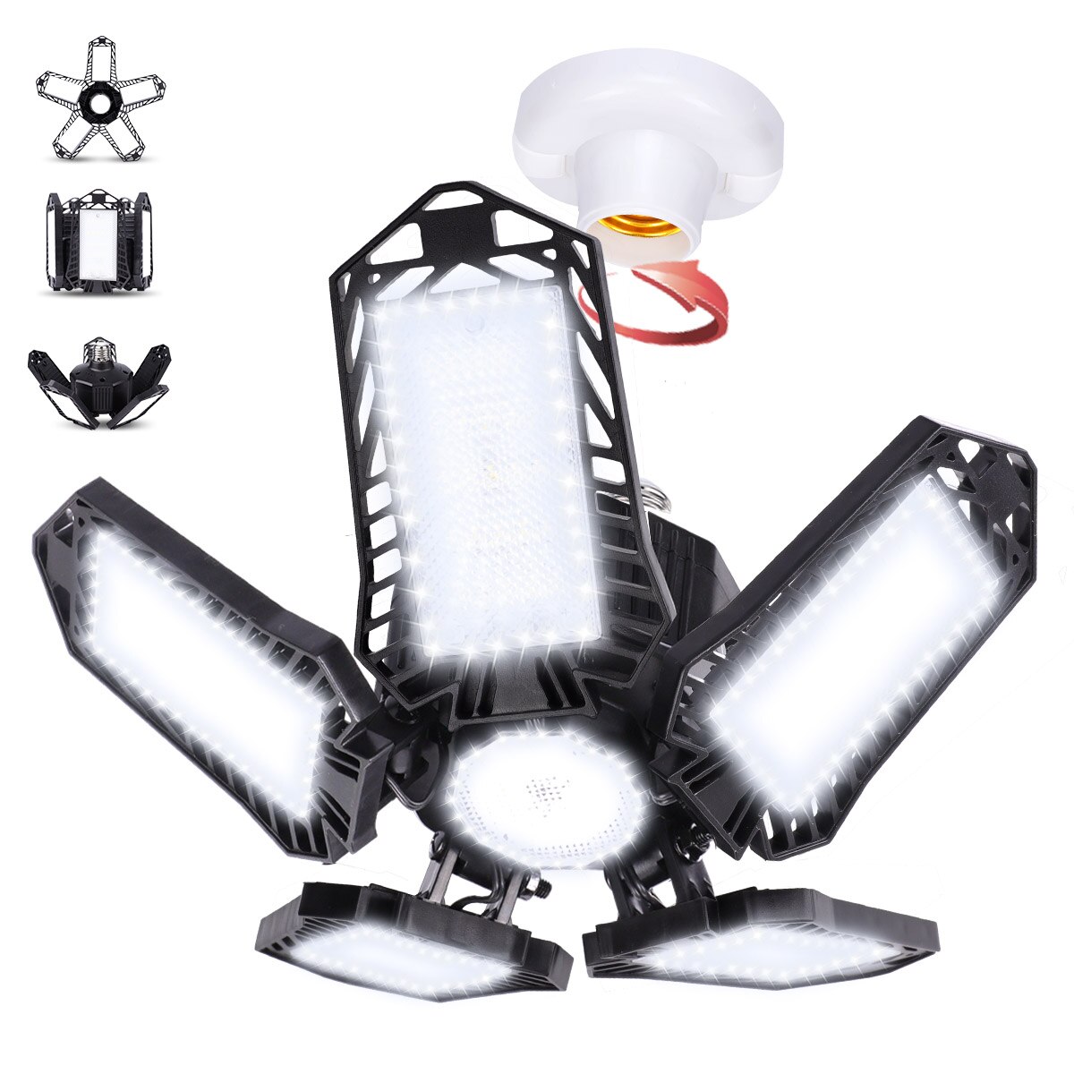 100W Led Garage Licht E27 Vervormbare Plafondlamp ... – Vicedeal