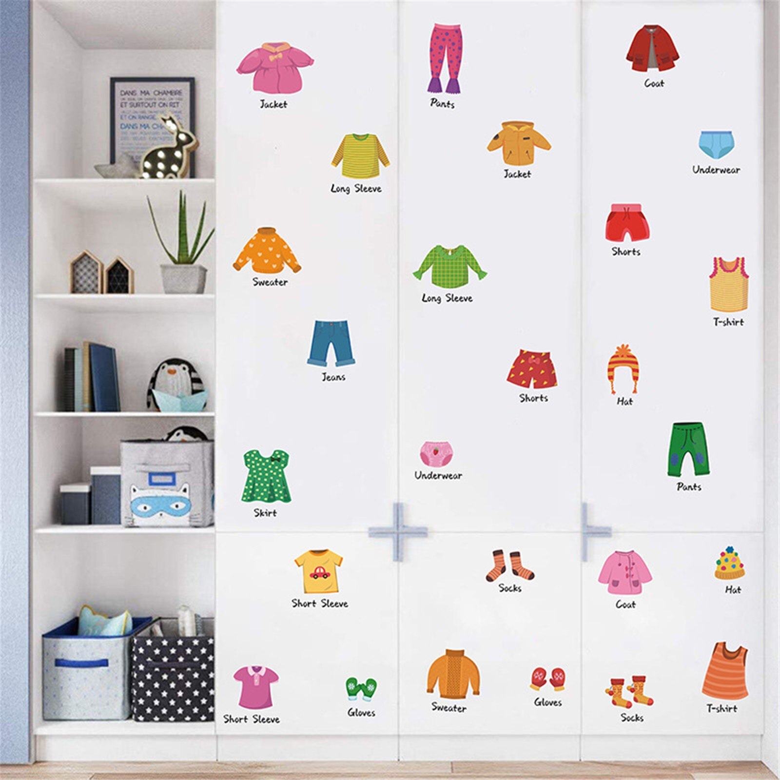 Wardrobe Stickers Clothes Classification Stickers ... – Grandado