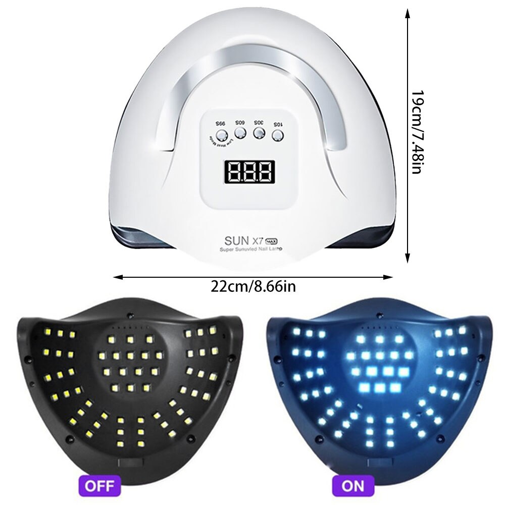 SUNX7 UV LED Lamp Nail Dryer for All Gels 57 LEDs ... – Grandado
