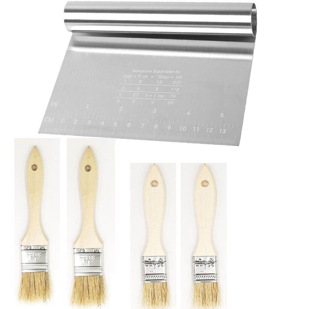 1Set Pastry Brush for Baking and Bench Scraper Set... – Vicedeal