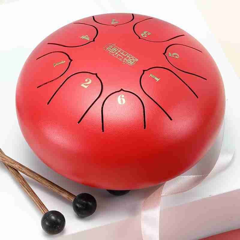 6 Inch Mini Drum 8 Tone Staal Tong Drum Percussie ... – Grandado