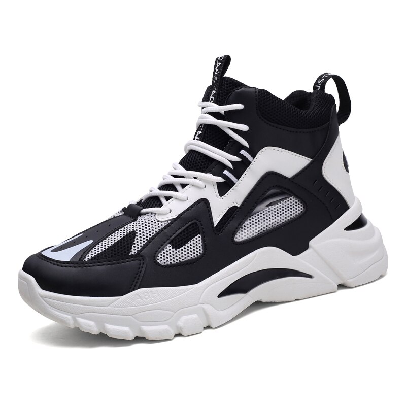 Autumn high-top shoe season leather panel shoes me... – Grandado