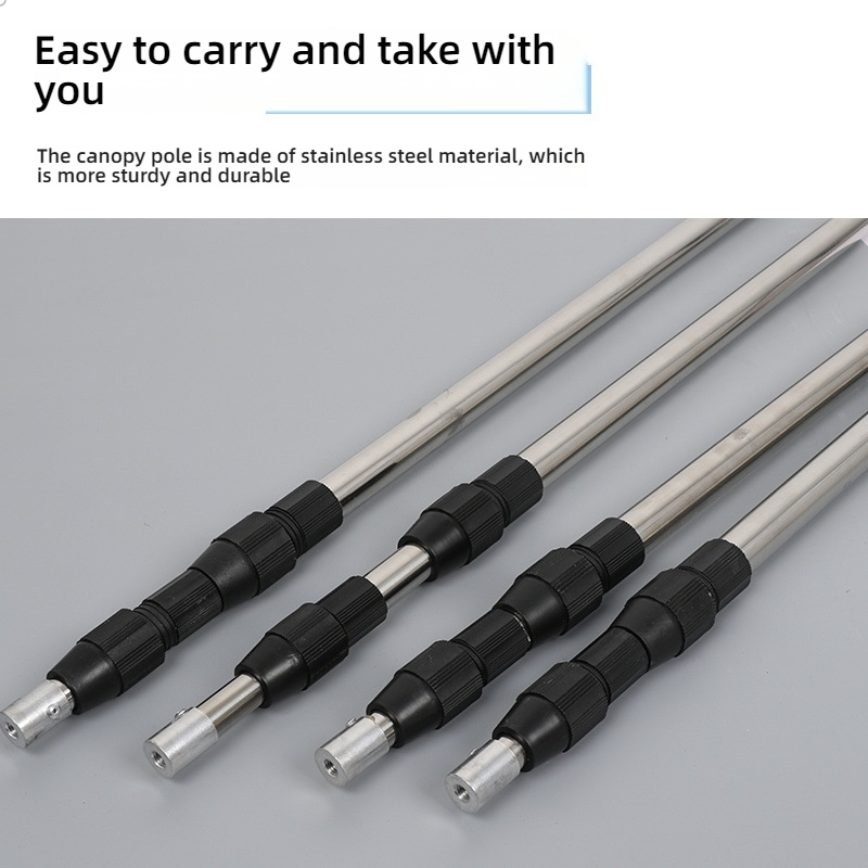 Stainless Steel Tent Pole Heavy Duty Adjustable Su... – Grandado