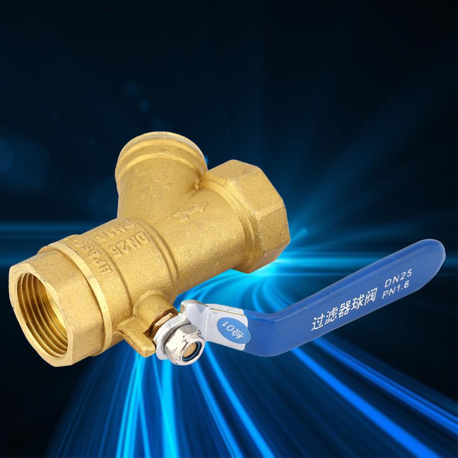 DN25 G1in Y-Type Filter Ball Valve Brass One Way F... – Grandado