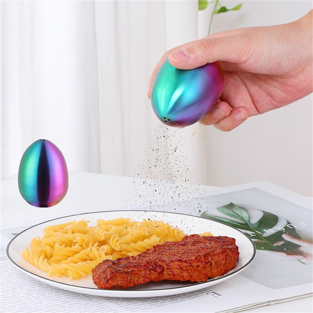Egg Shaped Salt Spice Pepper Shaker Spice Containe... – Grandado
