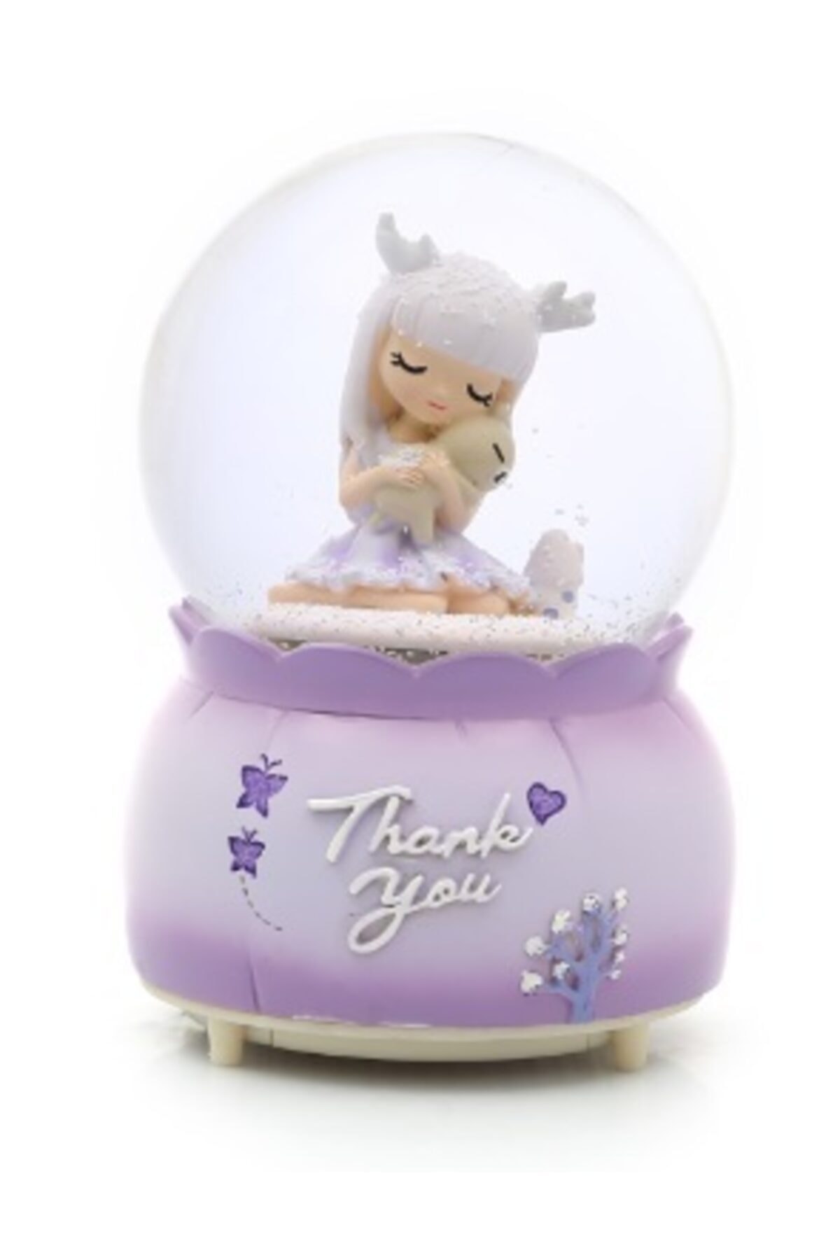 Luminous Snow Globe Big Size Cute Girl Musical Gla... – Grandado