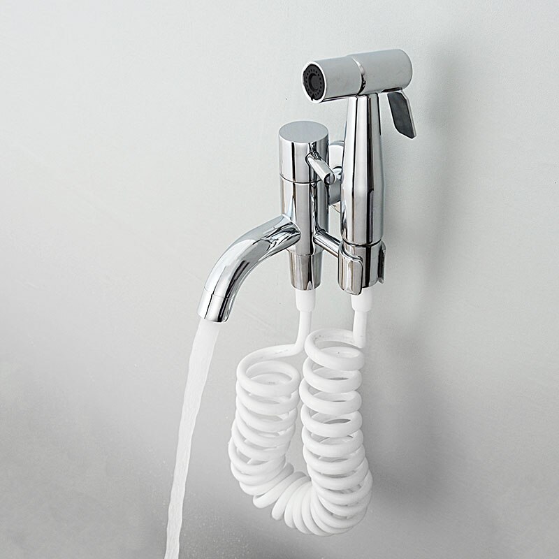 Black & Chrome Wall mounted wc dubbele functie bid... – Grandado