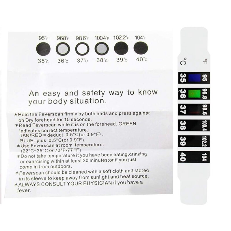 15 Pcs Forehead Thermometer Strips-Instant Read Fo... – Grandado
