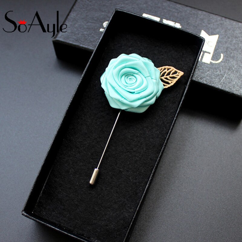 SoAyle Men's Suit Accessories Groom Brooch Poc... – Grandado