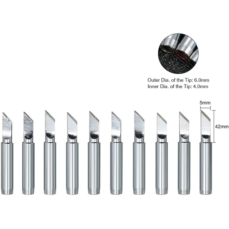 10PCS Soldering Iron Tips Replacement Tip Lead-Fre... – Grandado