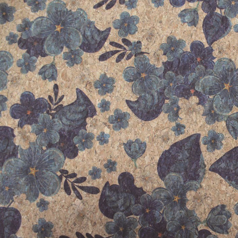 A4 Vintage Floral Printed Soft Cork Fabric DIY Pat... – Grandado