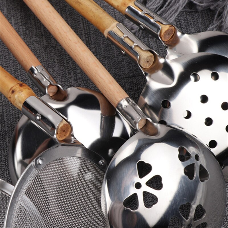 304 Stainless Steel Colander Soup Spoon Shell Filt... – Vicedeal